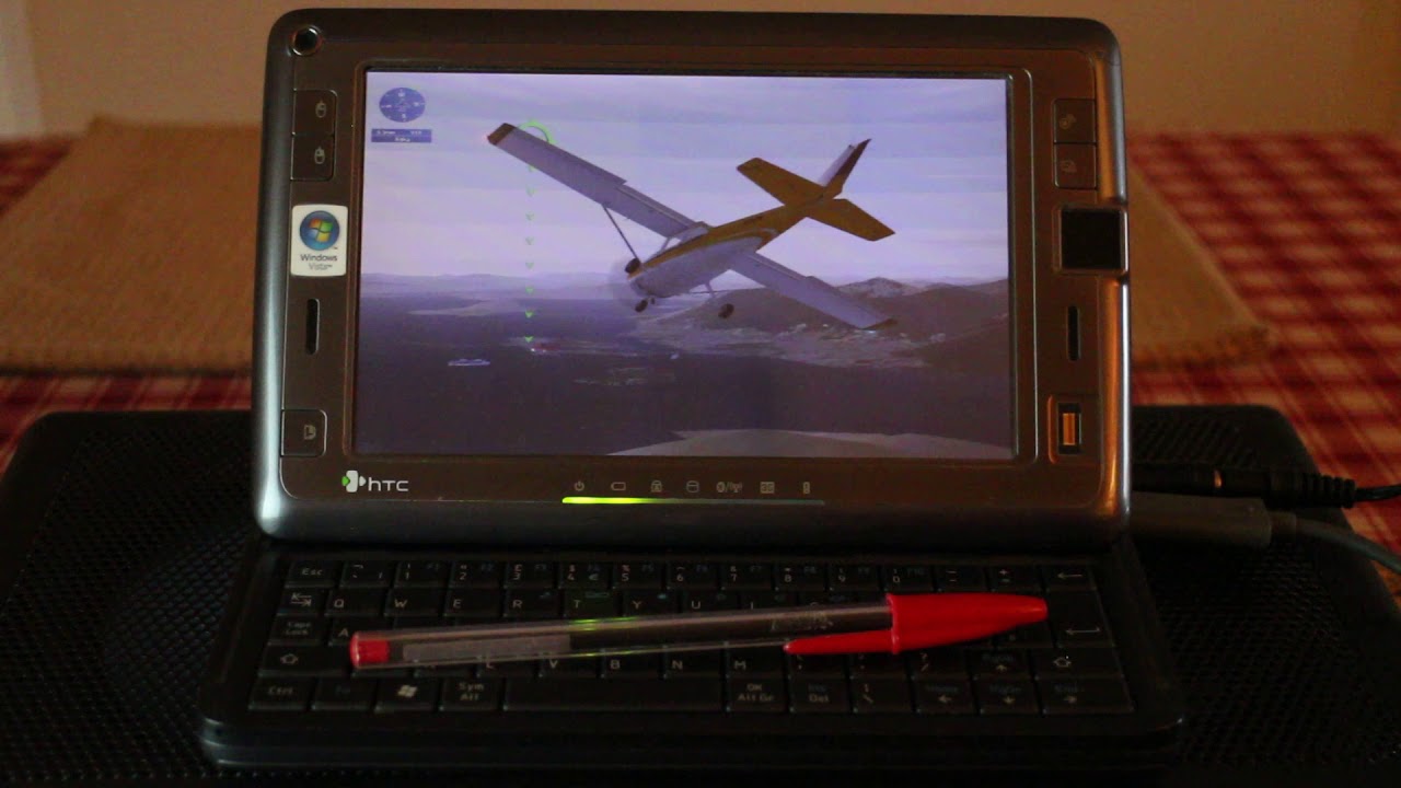 HTC Shift X9500 UMPC running Microsoft Flight Simulator X FSX - YouTube