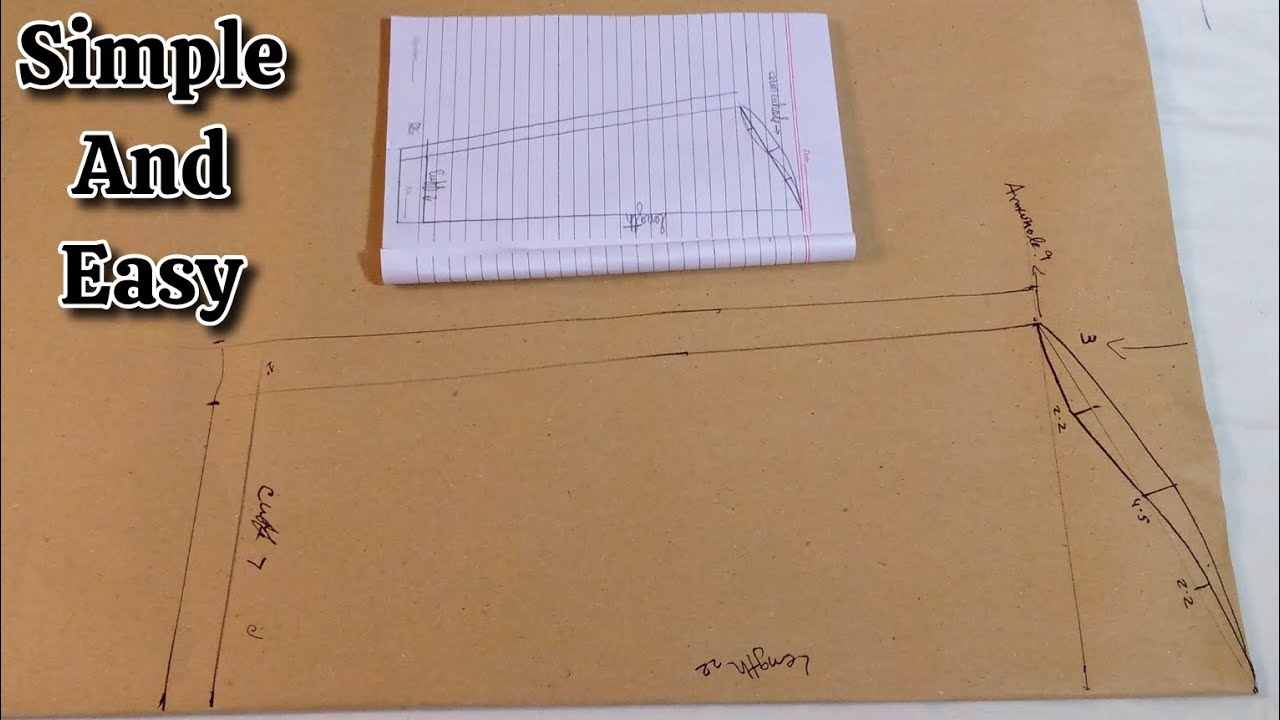 How to draft a basic sleeve pattern/ sleeve drafting tutorial for all sizes/ Easy Tailoring ...