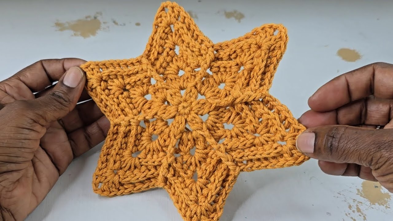 🌟🎄How to Crochet 3D Star Motif | Christmas Decorations - YouTube