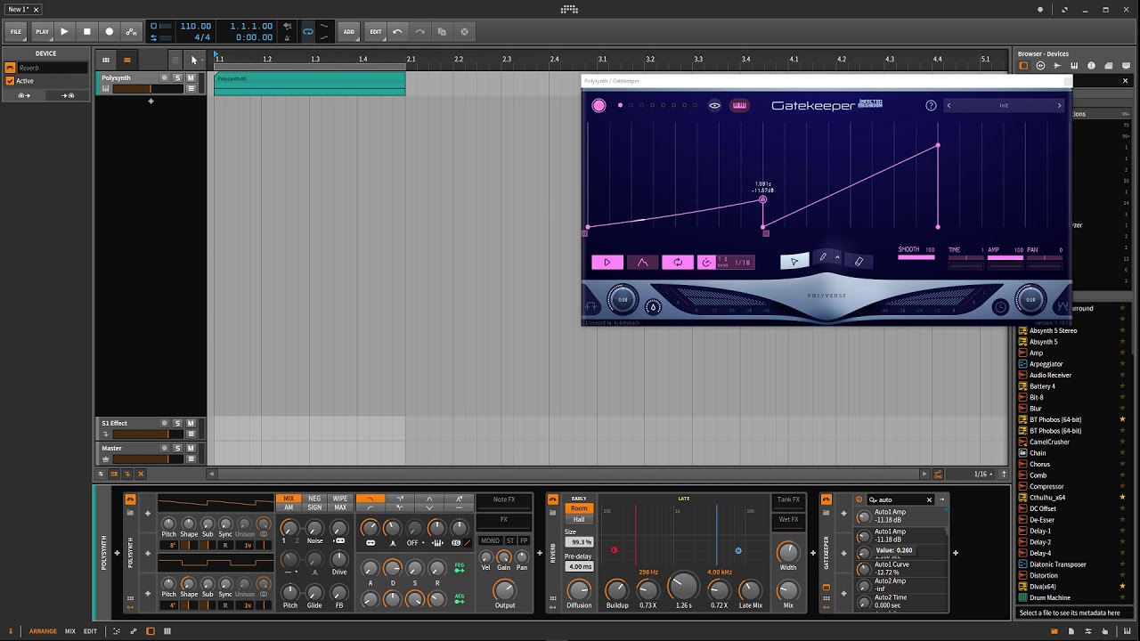 Polyverse Gatekeeper Node Automation in Bitwig Studio - Dancing ...