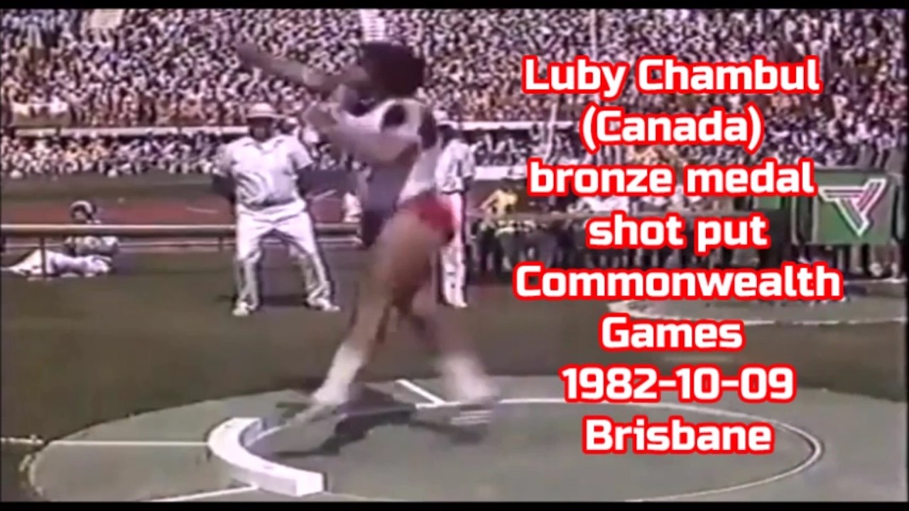 Luby Chambul (Canada) bronze medal shot put Commonwealth Games 1982-10 ...