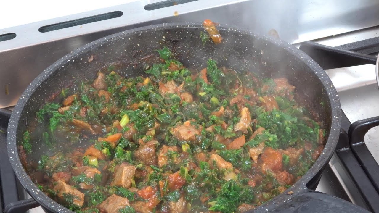 HOW TO COOK KALE // SUKUMA WIKI RECIPE WITH BEEF. - YouTube