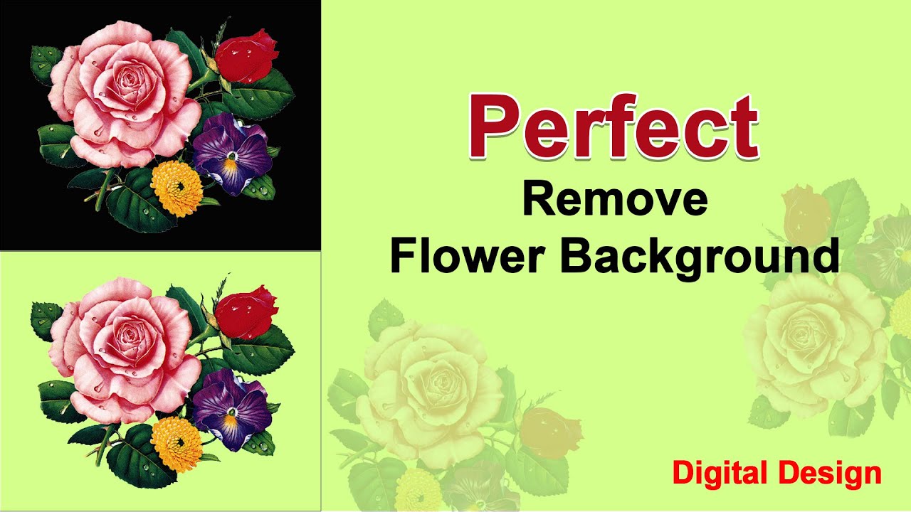 Remove Flower Backgound in Photoshop || Digital Printing Design ...