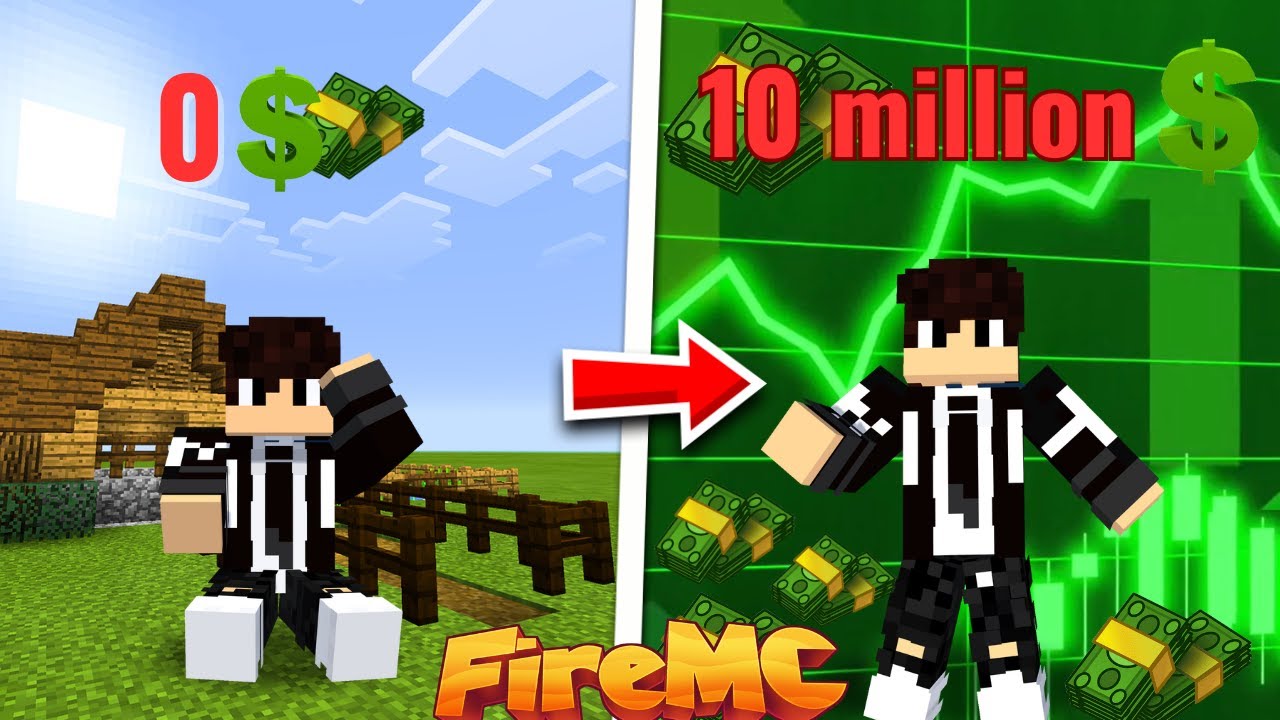 FIRE MC SERVER 0 TO 10 MILLION MONEY CHALLENGE @PSD1 #firemc - YouTube
