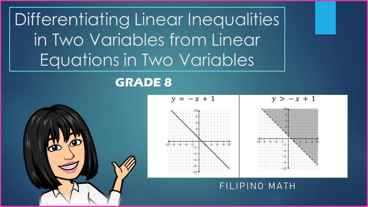 Differentiating Linear Inequalities in Two Variables from Linear ...