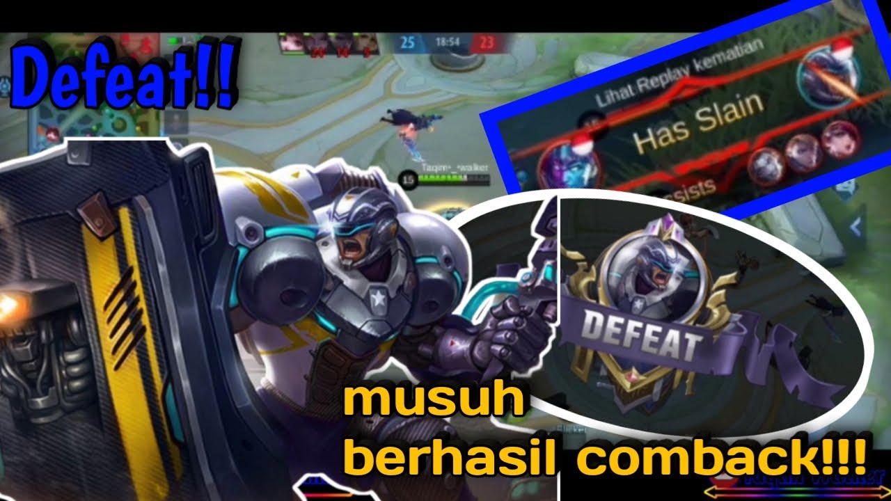 Awal game habis habisan,!! late game musuh comback,DEFEAT!! - YouTube