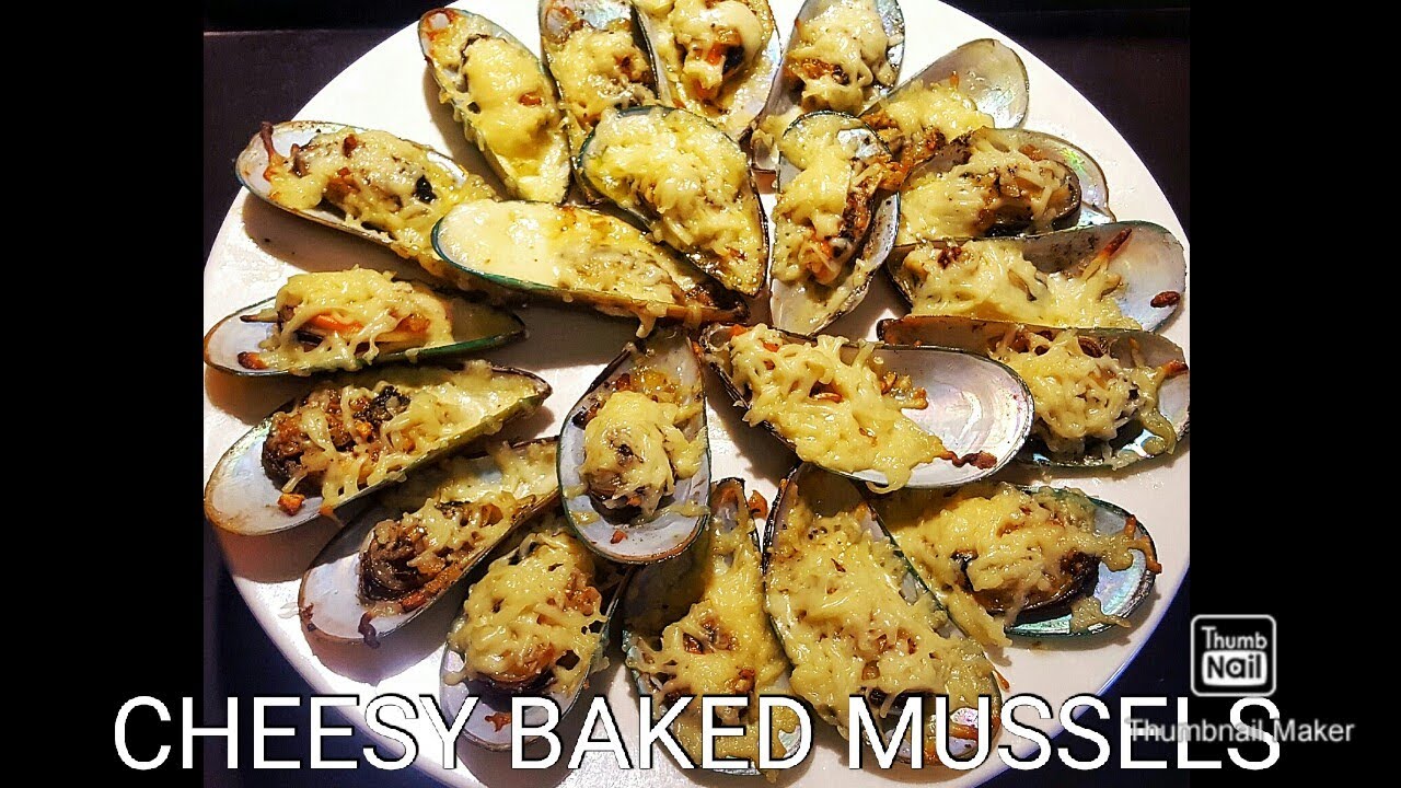 CHEESY BAKED MUSSELS - YouTube
