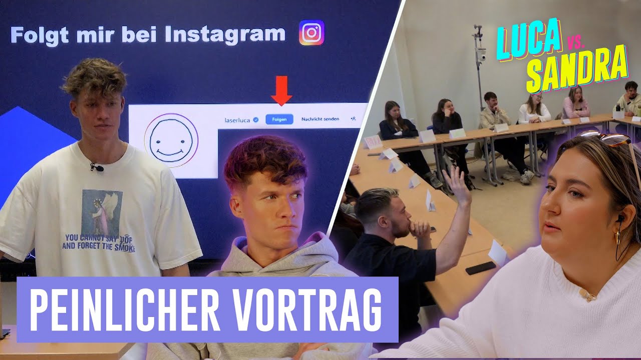Vortrag über seinen ERFOLG 😂 Luca wird ferngesteuert von Sandra 📞 ...