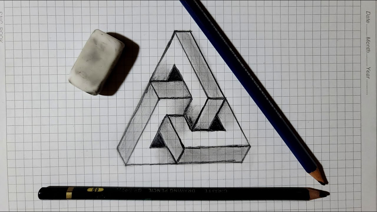 Amazing 3D Drawing Triangle Illusion - YouTube
