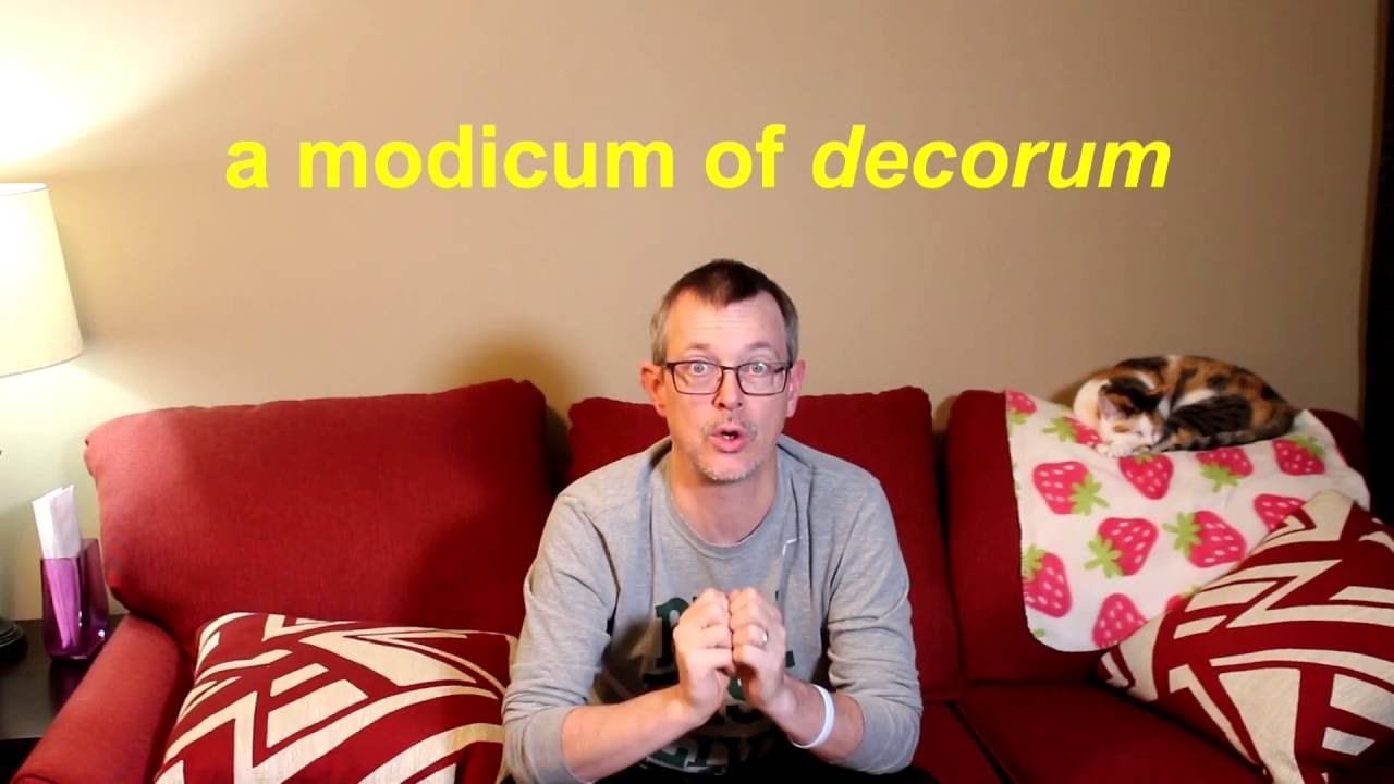 Learn English: Daily Easy English 1030: a modicum of decorum - YouTube