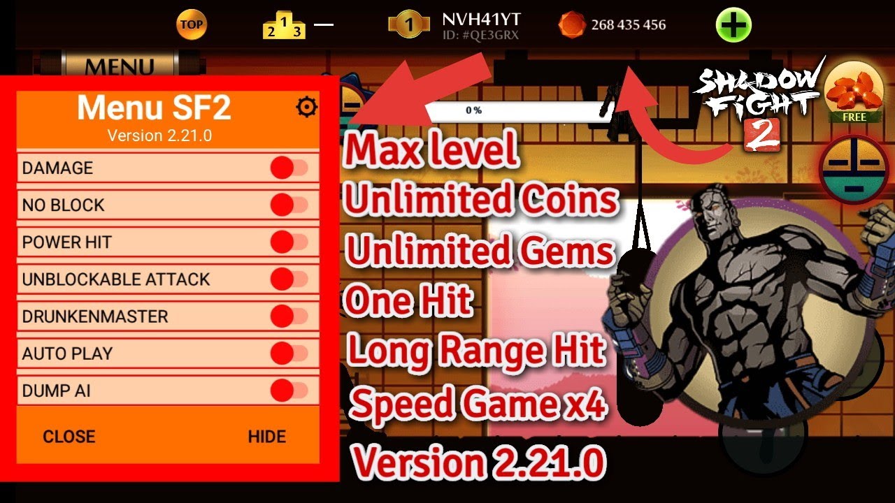 Shadow Fight 2 Mod Menu Apk v2.21.0 || Unlimited Coins&Gems,Max level ...