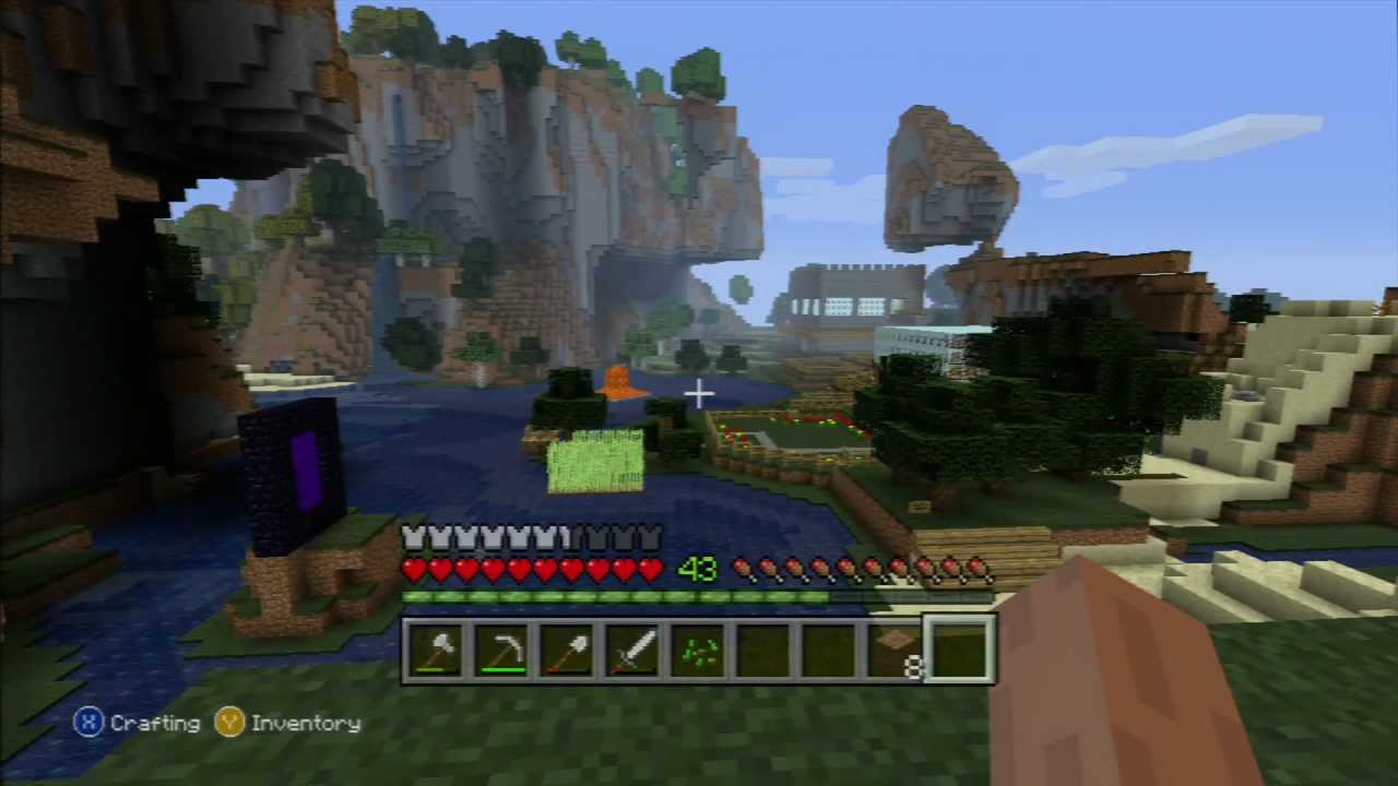 Enchantment table in secret (floating) mountain lair! Minecraft. - YouTube