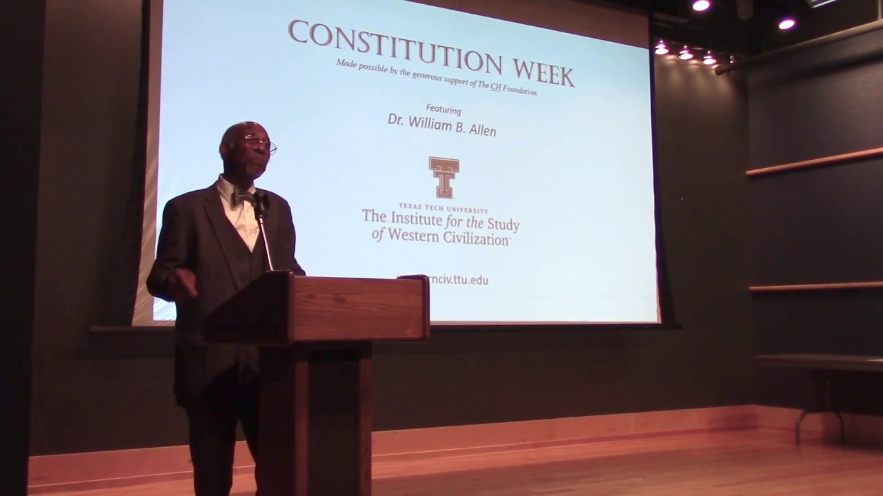 Dr. William B. Allen - "Conscience: the Basis of Liberty, Character ...