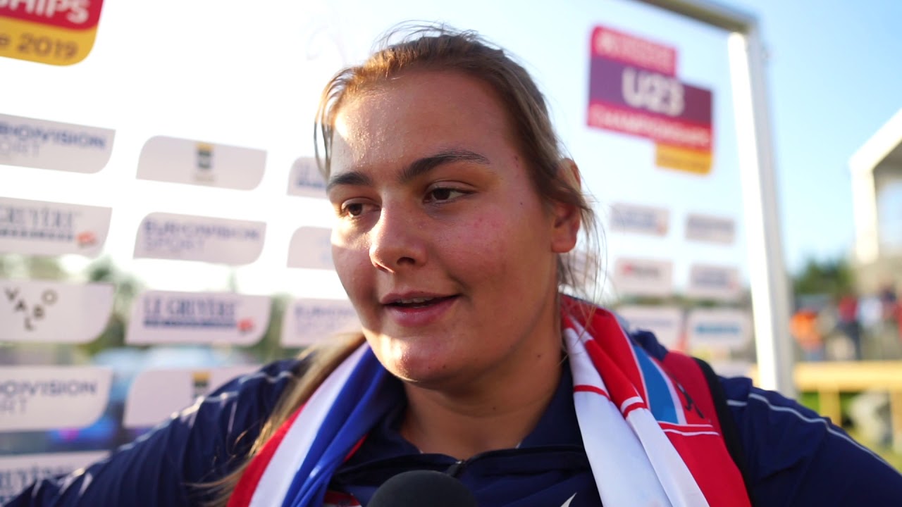 Marija Tolj (CRO) after winning Gold in the Discus Throw (in Croatian ...