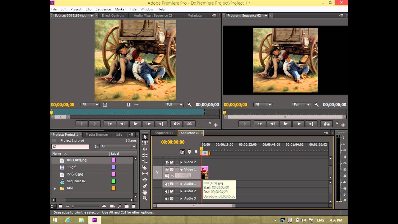 Adobe Premiere Pro Cs6 for Begineers 11 Still Media - YouTube