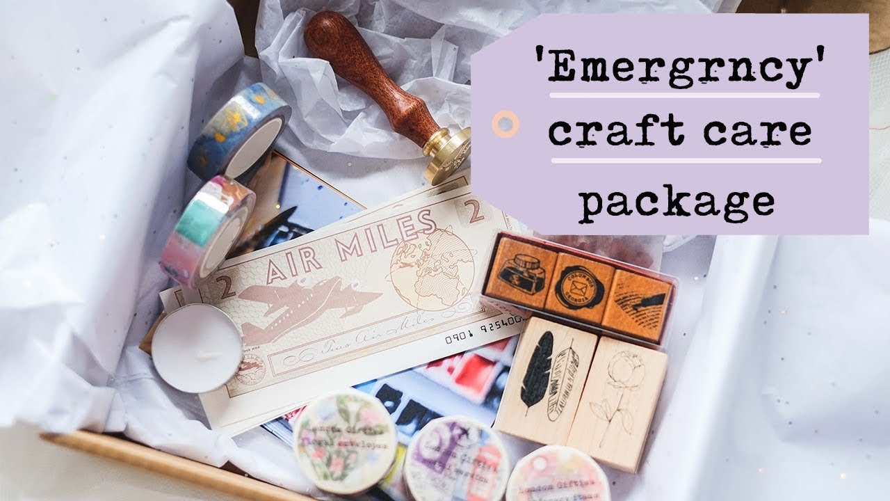 Craft 'emergency' care package - unboxing and show&tell - YouTube