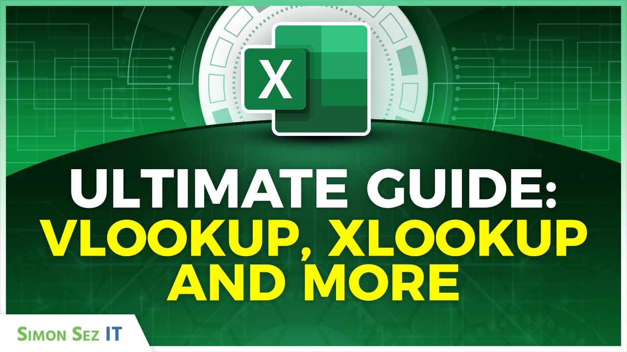 Ultimate Guide to Lookup in Excel: VLOOKUP, XLOOKUP, and more - YouTube