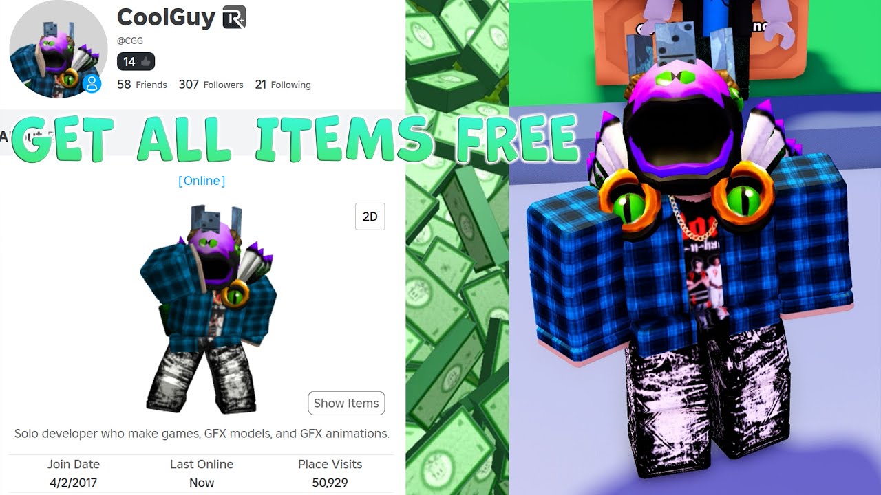 NEW ROBLOX GLITCH GET ALL ITEMS FREE!!! - YouTube