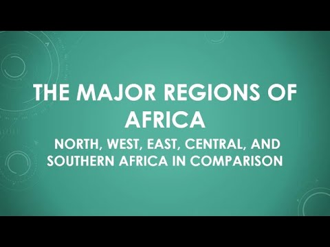 The Major Regions of Africa - North, West, East, Central, and Southern ...