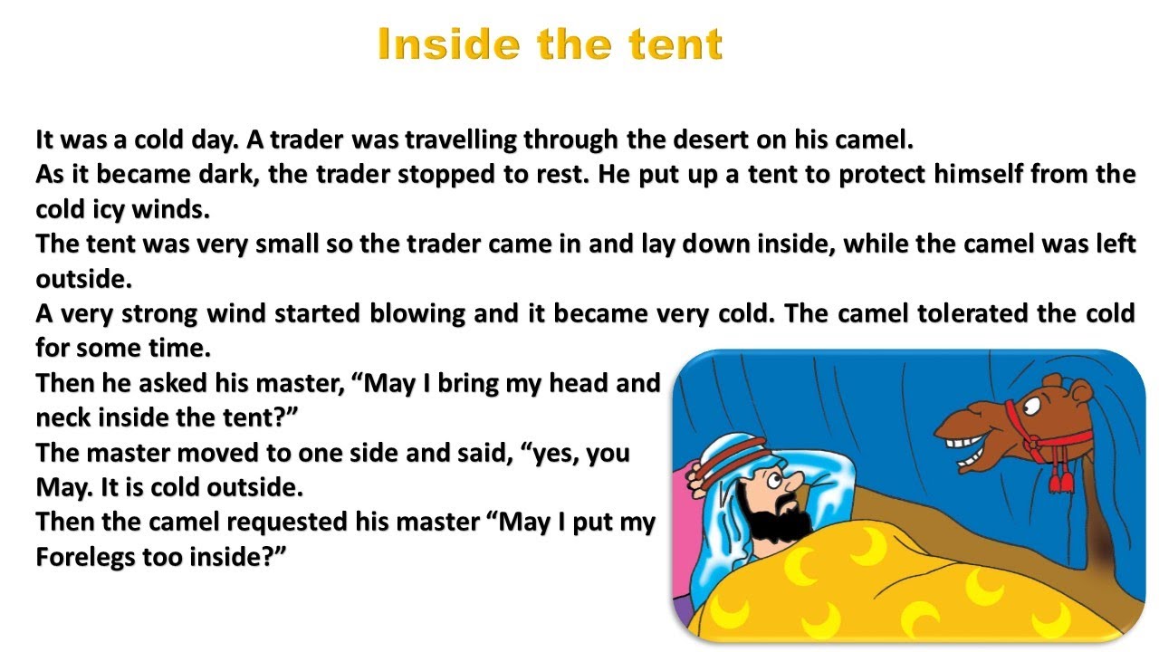 Inside The Tent Short Story for Learning English - YouTube