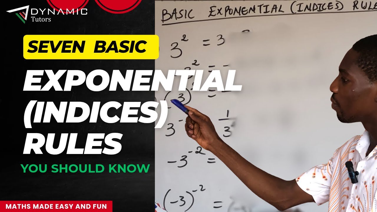 Seven Basic Exponential Rules #exponentrules - YouTube