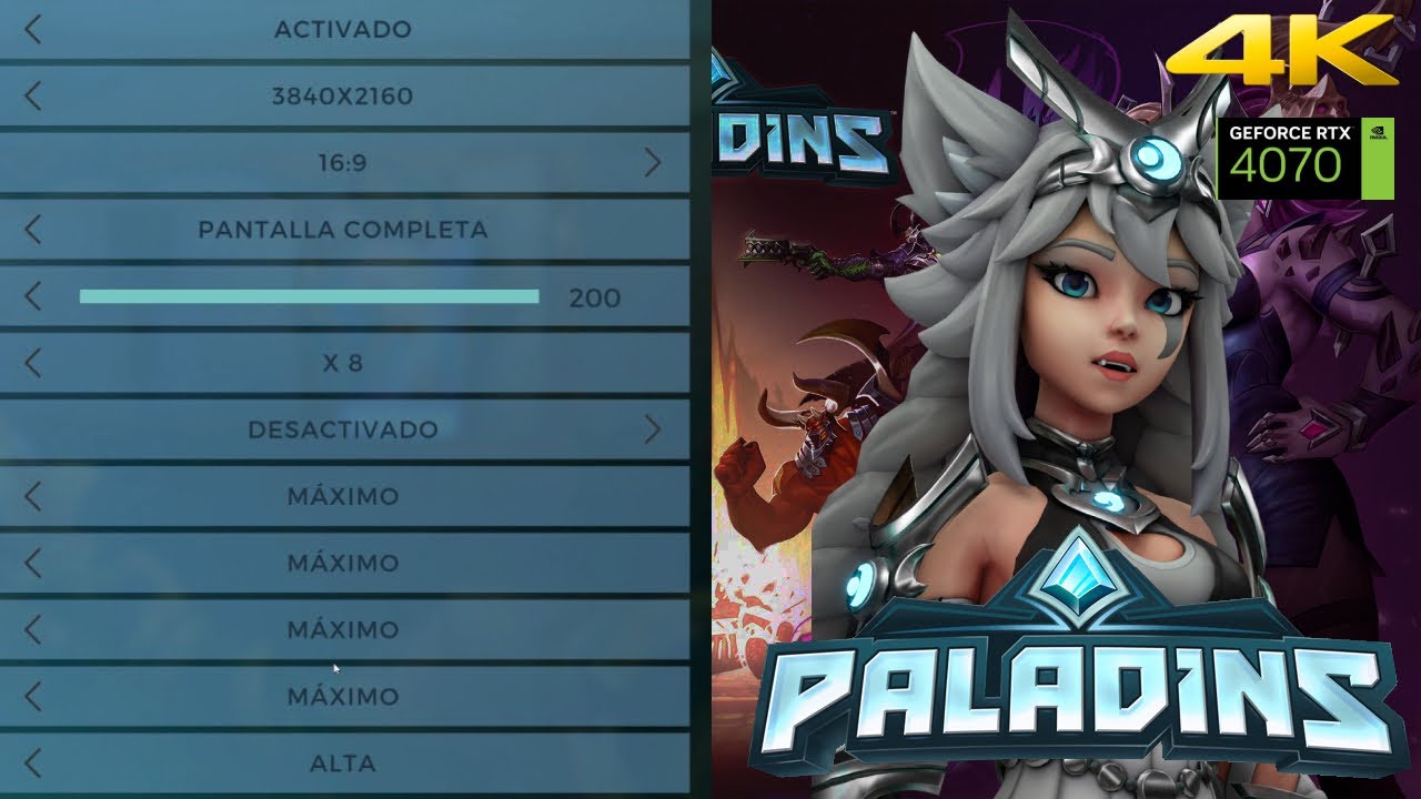 Paladins 4K | RTX 4070 - RYZEN 5 5600x - YouTube