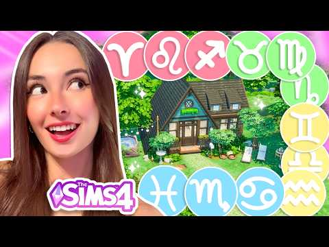 Building Tiny Homes for ALL 12 ZODIAC Signs in The Sims 4!