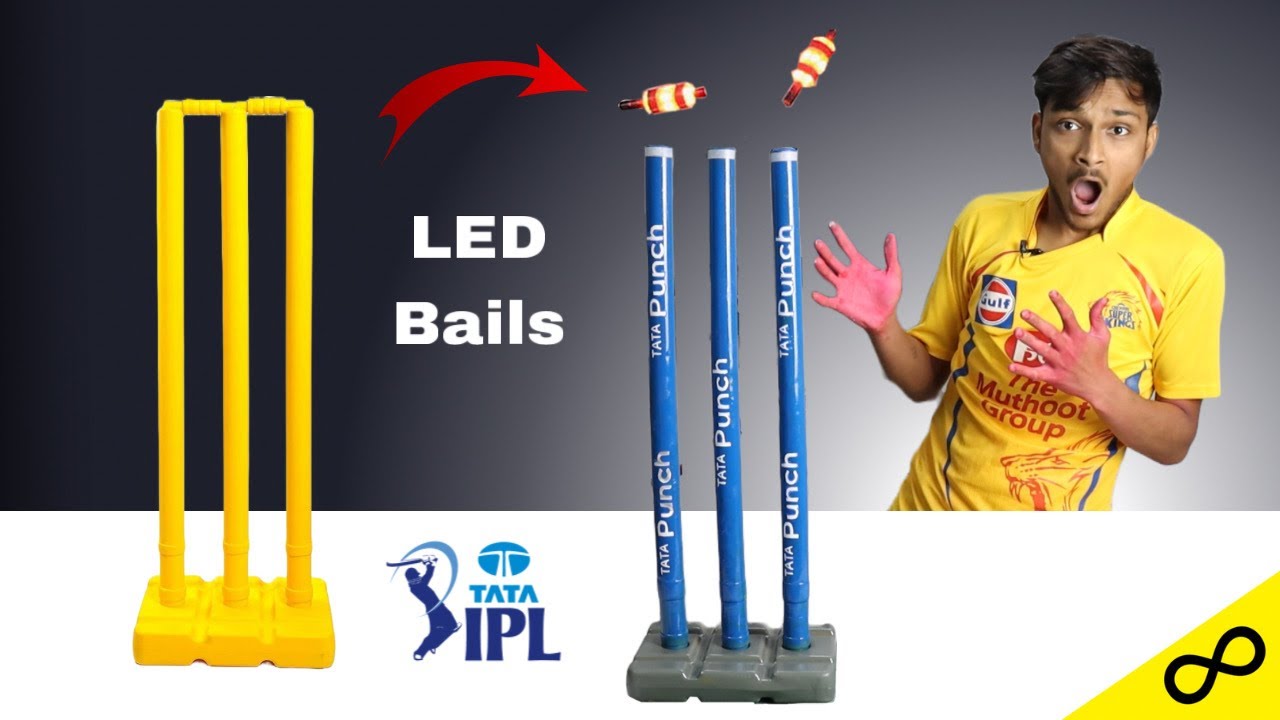 DIY Cricket Stumps LED Bails | TATA IPL जैसी - YouTube