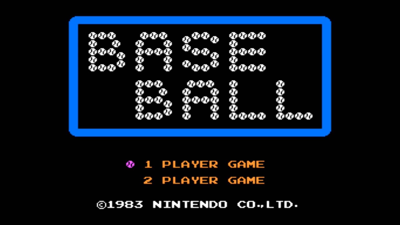 Baseball Title Screen (NES) - YouTube