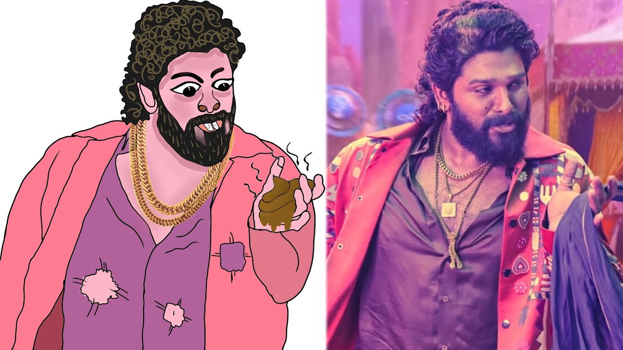 Peeling songs funny drawing Meme 🤣🤣 | cartoon Meme | Allu Arjun ...