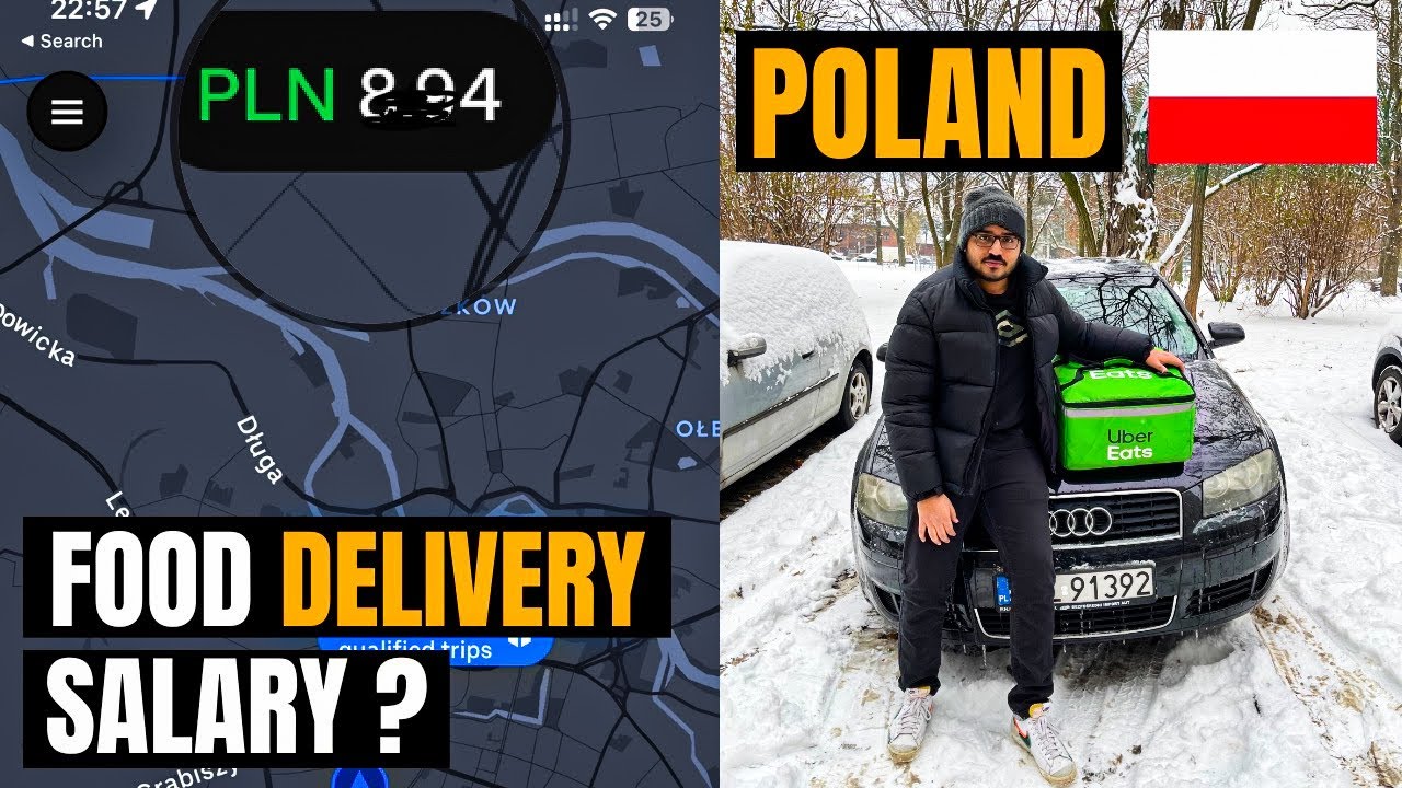 MY ONE DAY EARNING DOING FOOD DELIVERY JOB IN POLAND| UBER EATS ...