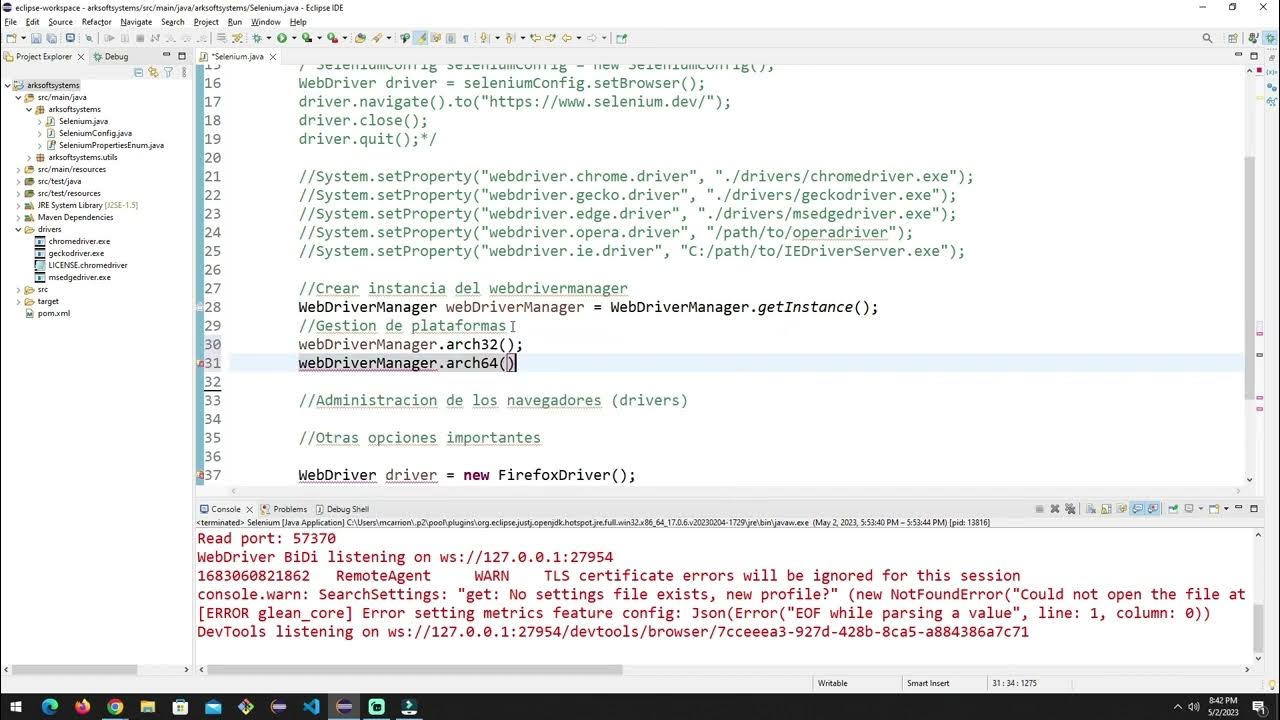 9 - Selenium WebDriver - Selenium Manager - implementacion - YouTube