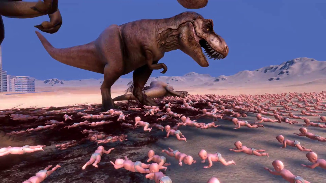 10 T-REX vs 5000 BABIES - Ultimate Epic Battle Simulator - YouTube