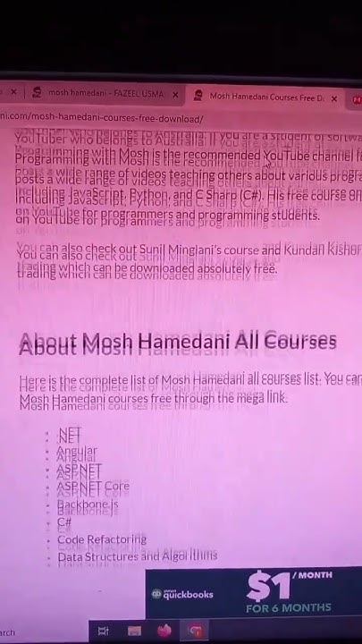 Mosh Hamedani Courses Free Download #programming #courses - YouTube
