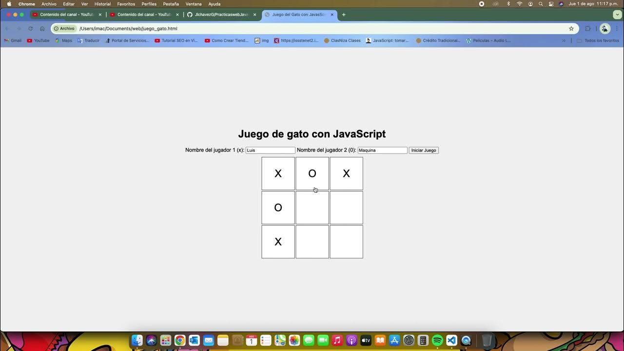 Crea un juego de gato con HTML5, CSS y JavaScript video corrección 2 - YouTube