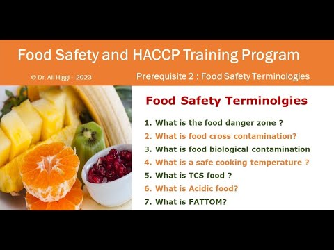 Food Safety & HACCP Training : Prerequisite 2 "Food safety key ...