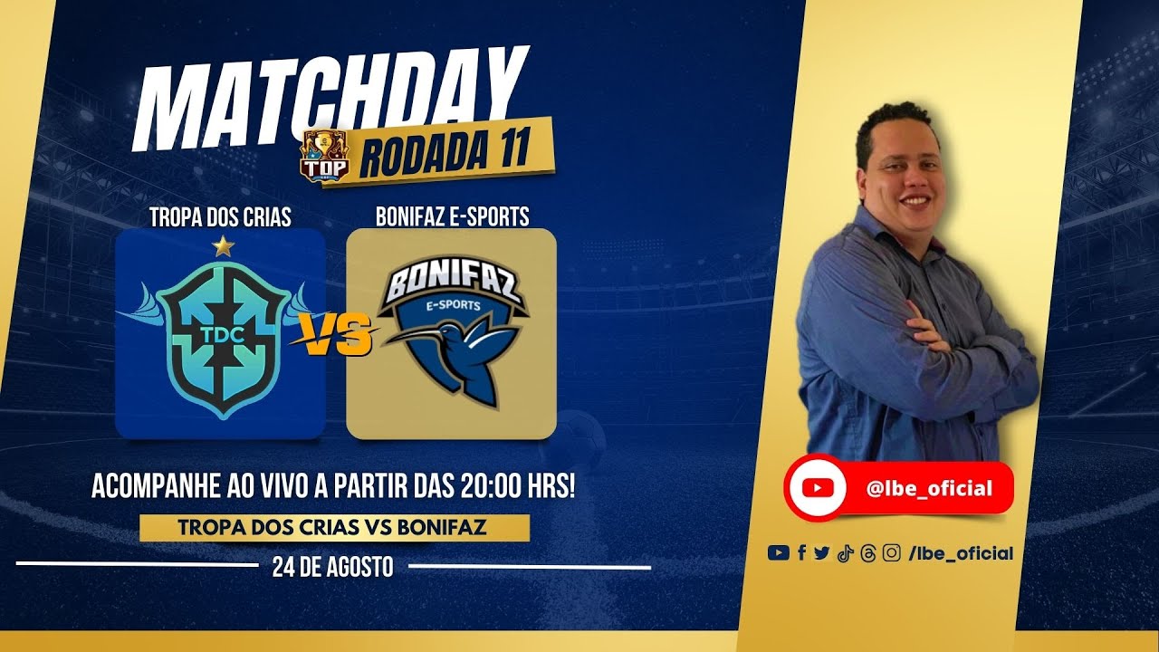 🏆 TOP CUP - RODADA 11 🏆 | Tropa dos Crias x Bonifaz eSports - YouTube