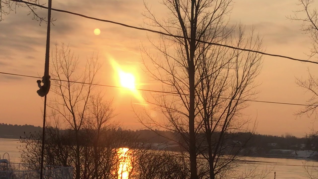 Sunrise with two suns - YouTube