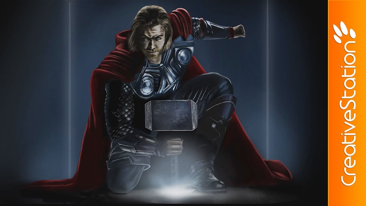 Thor - Speed painting ( #Photoshop ) | CreativeStation - YouTube