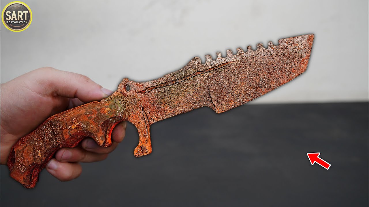 Restoration Old Very Rusted Survival Tactical Knife - YouTube