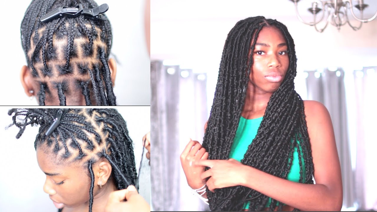 HOW TO FAUX LOCS AT HOME || EASY METHOD - YouTube