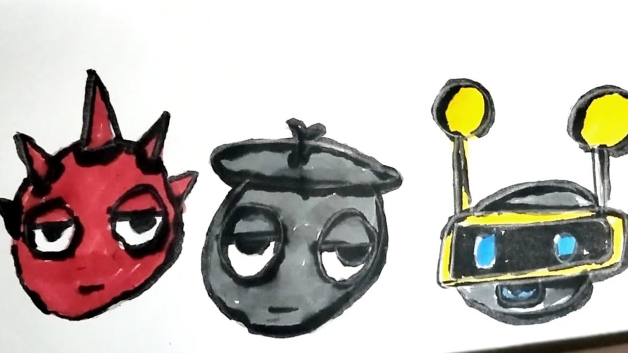 drawing raddy,cluckr and fun bot#drawing #incredibox #sprunki #art # ...