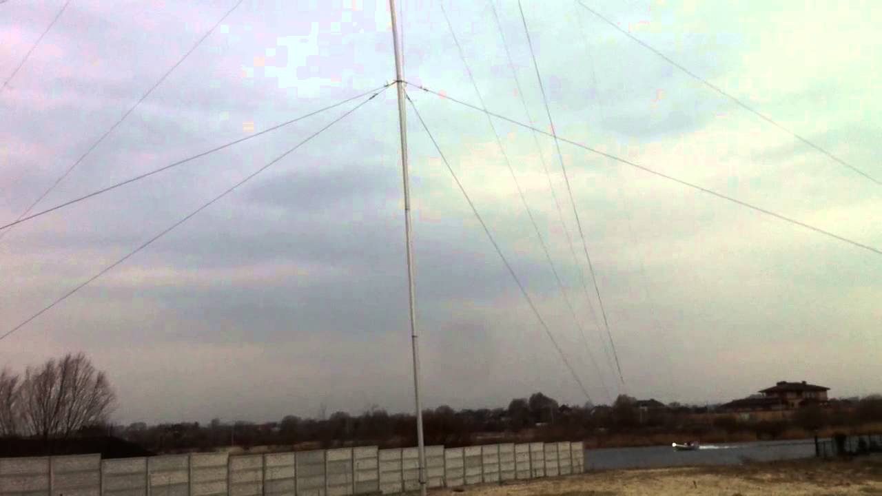 Sturdy portable 28m Aluminium vertical antenna video by Vadym UT6UD ...