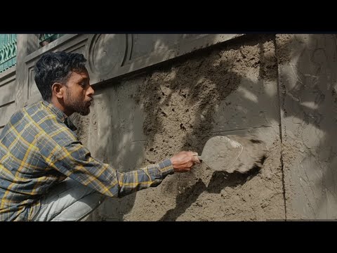 Plastering Techniques of Window_Border Design Creative Plastering with ...
