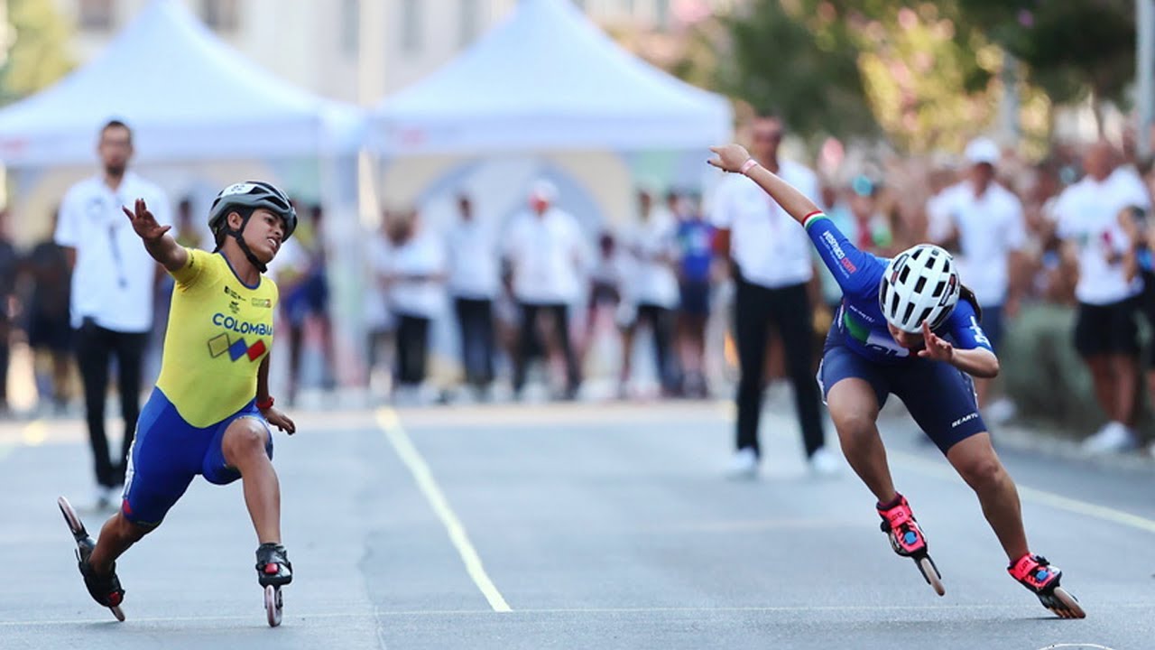 100 Mts Sprint Road Junior Ladies Final B & A | WSC2023 - Italy - YouTube