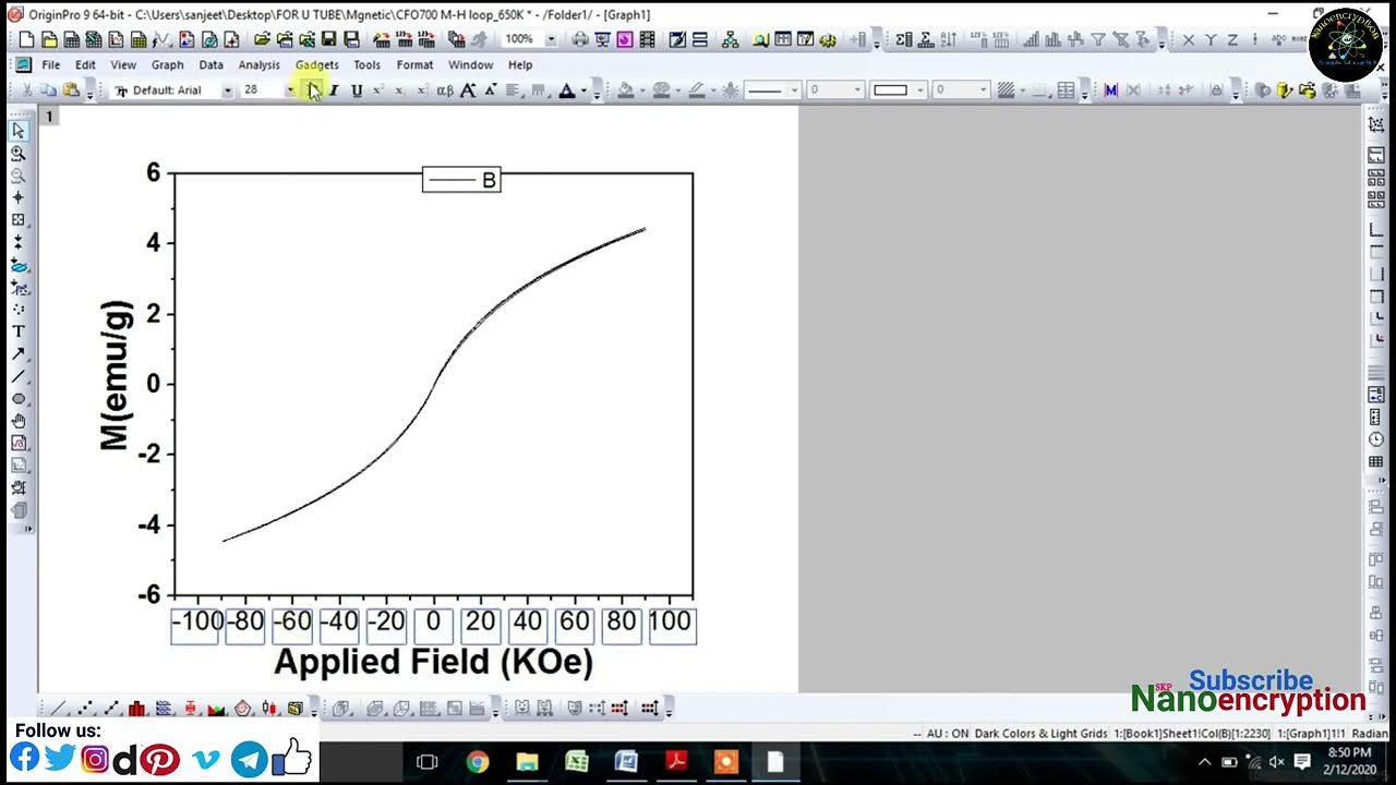 How to fit the Langevin Function of Superparamagnetic behaviour using origin software - YouTube