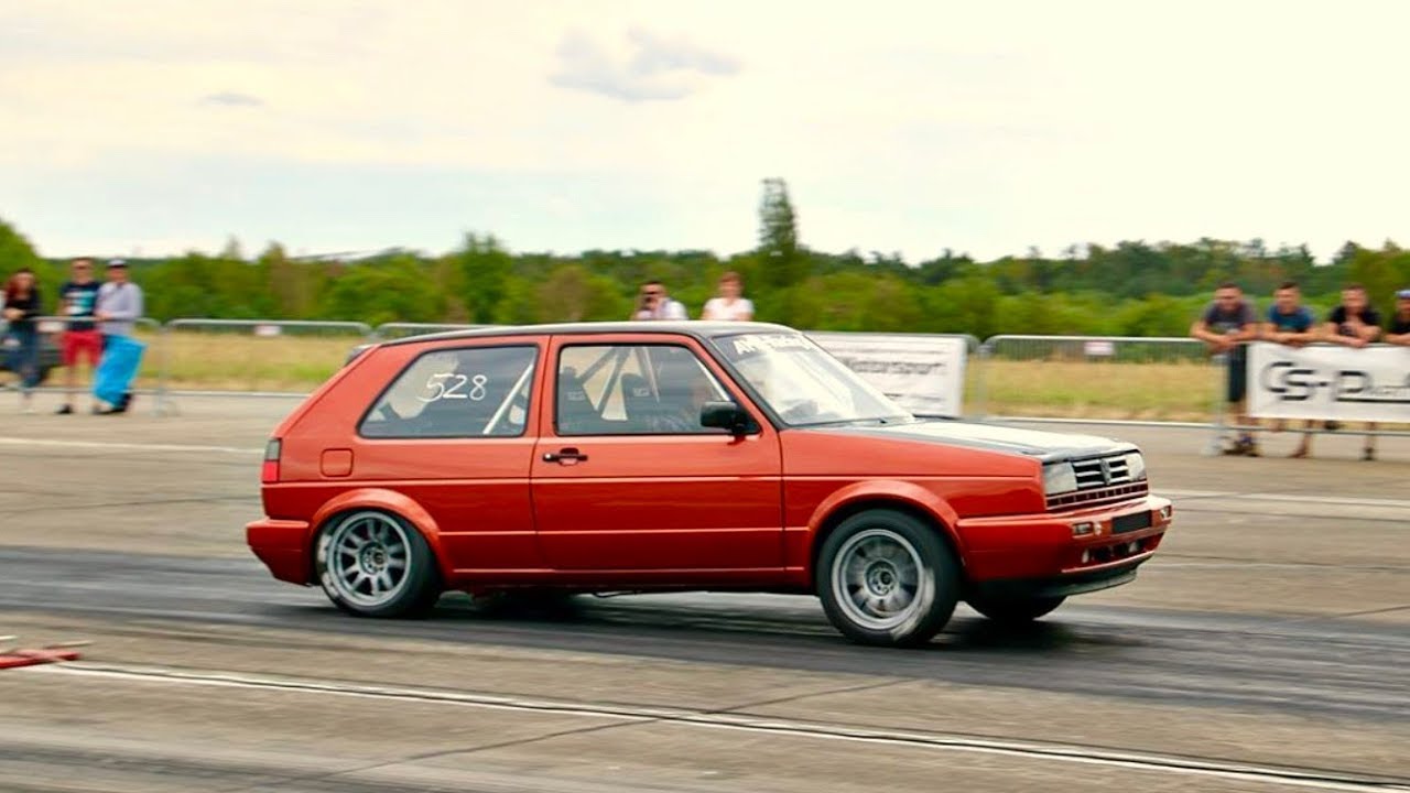 1000hp VW Golf 2 V6 Turbo AME-Racing "9 seconds runs" TTT Test & Tune ...