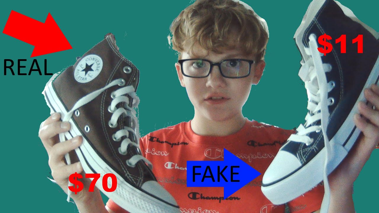 Converse Fake Vs Real Unboxing + Review!!! - YouTube