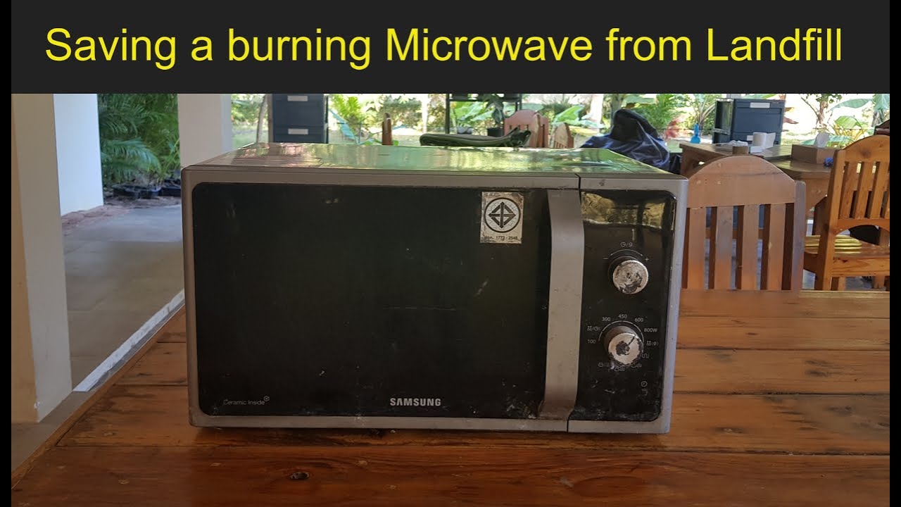 Microwave on Fire! Can we save it? - YouTube