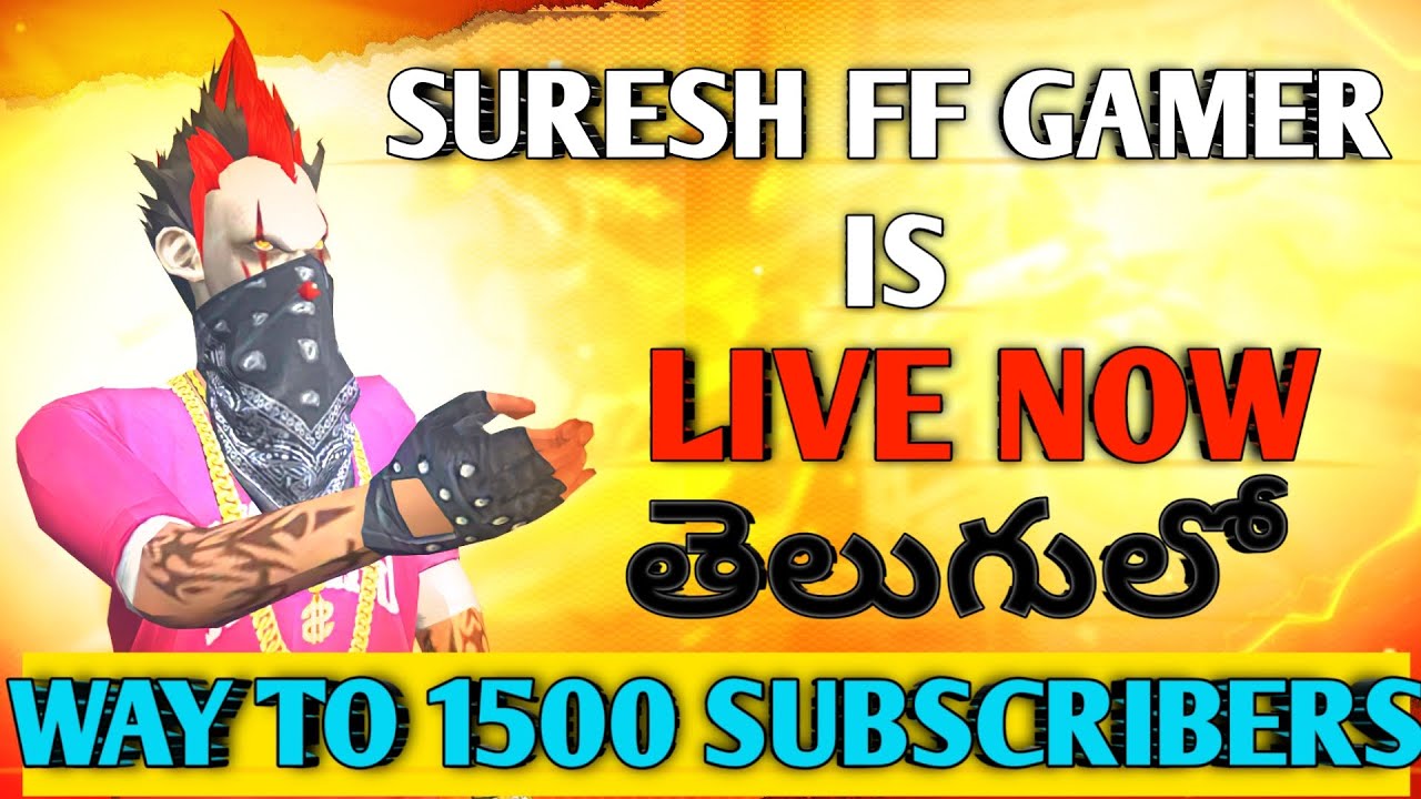 FREE FIRE LIVE IN TELUGU SFG SURESH FF GAMER COME AND PLAY WITH ME ...